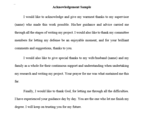 9 Tips to Write a Dissertation Acknowledgement with Examples - AMUK